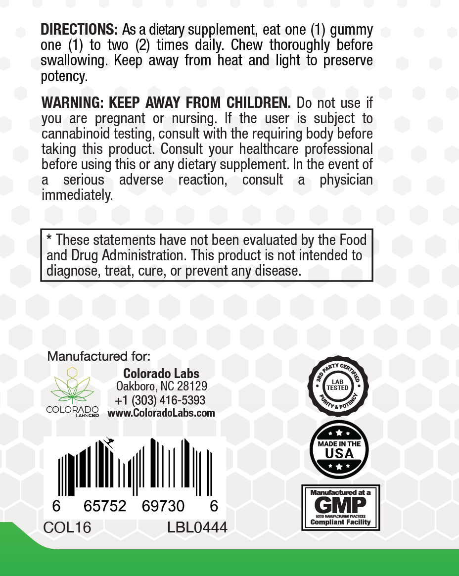 Colorado Labs Full Spectrum CBD Gummies for Sleep Colorado Labs CBD